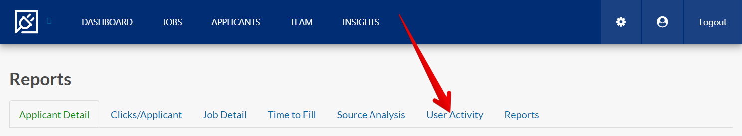 Using the user activity chart