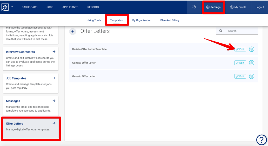 Requiring offer letter approval