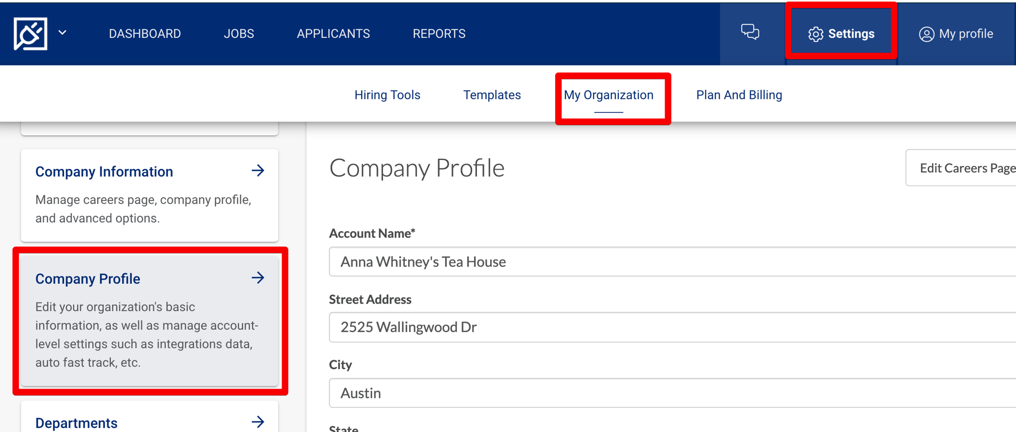 Creating a confidential job posting